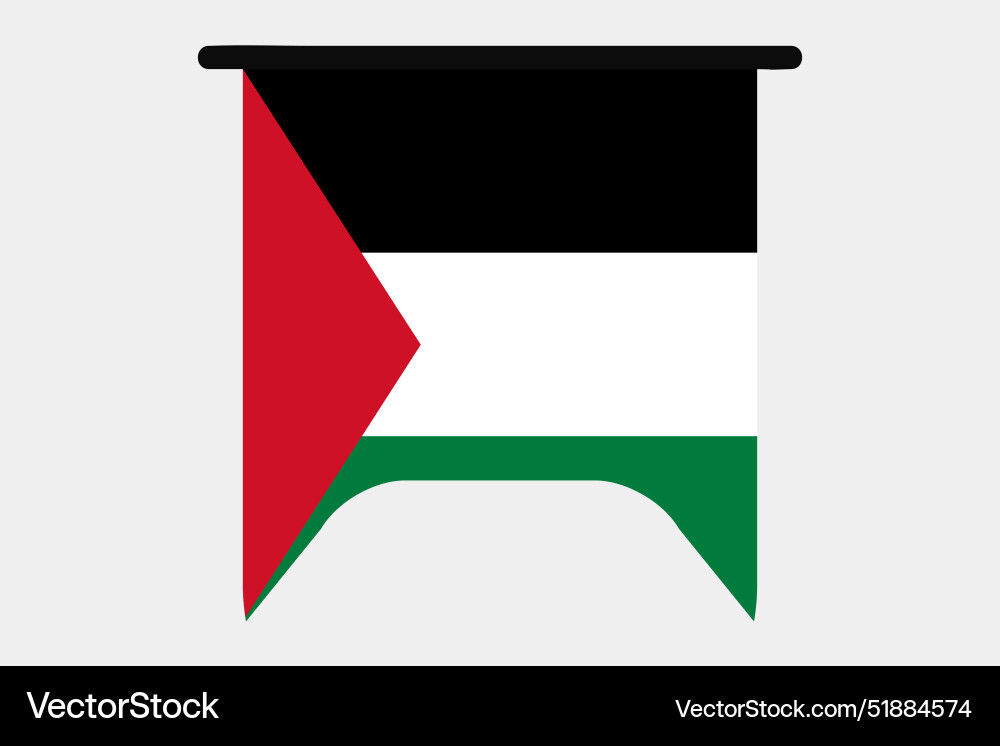 Flag of palestine Royalty Free Vector Image - VectorStock