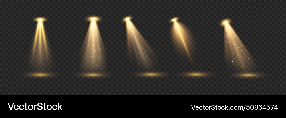 Illumination backlight effects 3d realistic set Vector Image