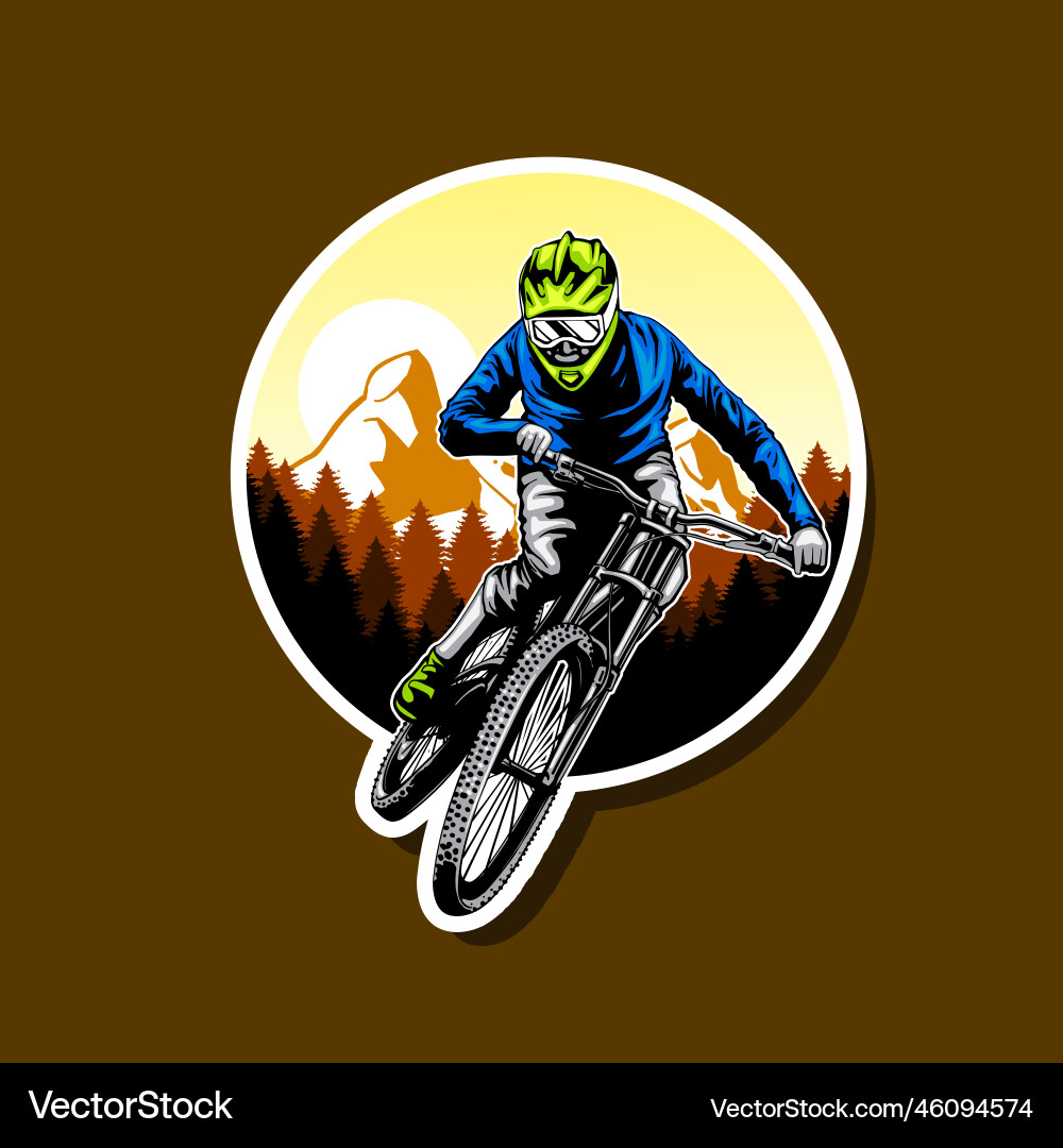 Mtb artwork Royalty Free Vector Image - VectorStock