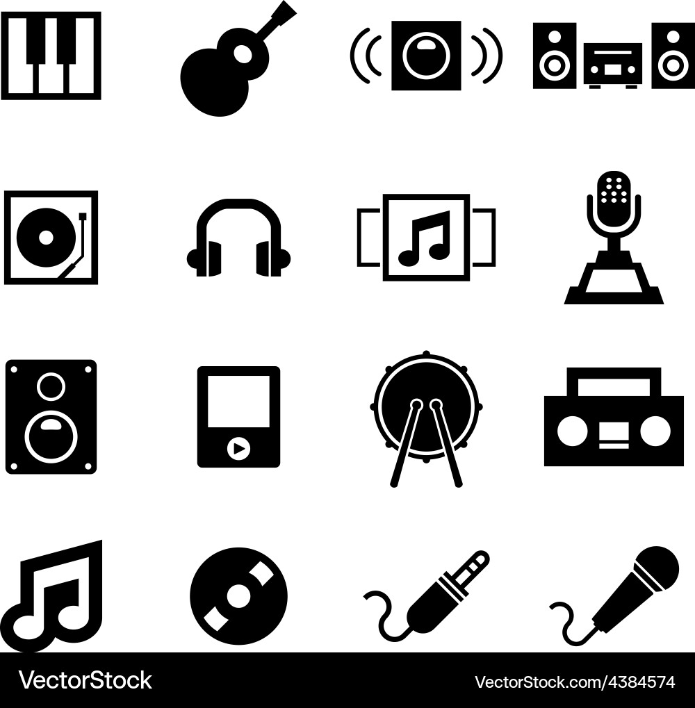 Music icon Royalty Free Vector Image - VectorStock
