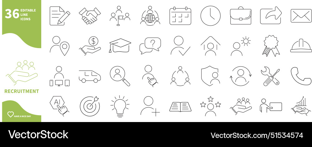 Recruitment icon Royalty Free Vector Image - VectorStock