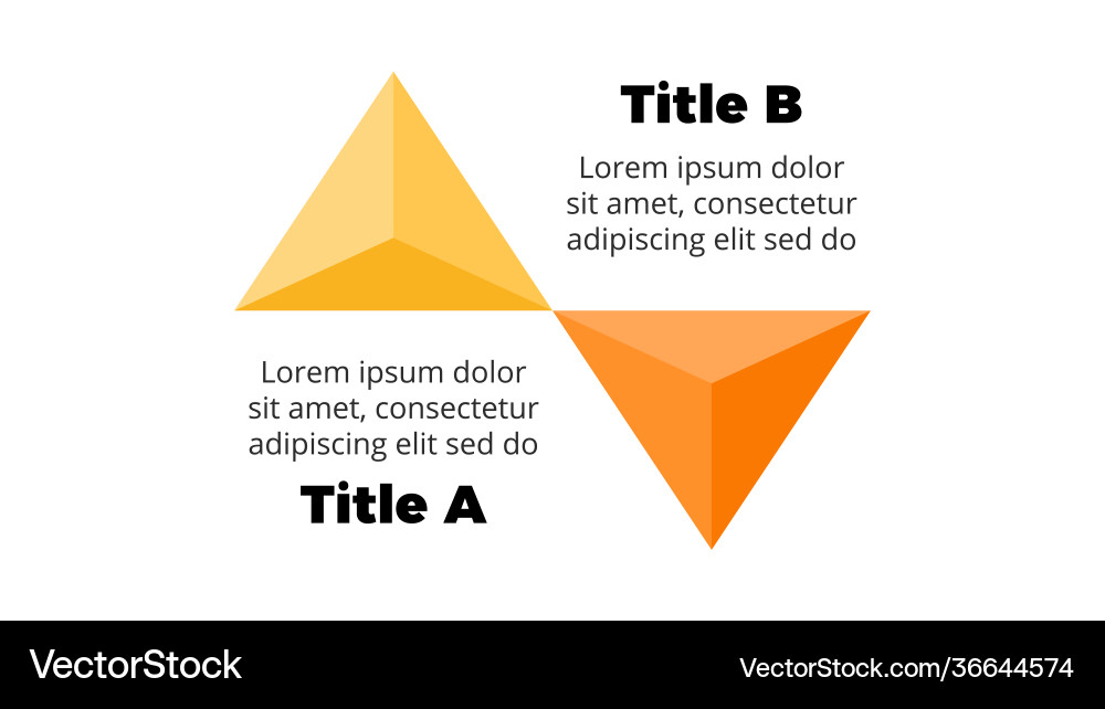 Two Step Infographic Templates Royalty Free Vector Image