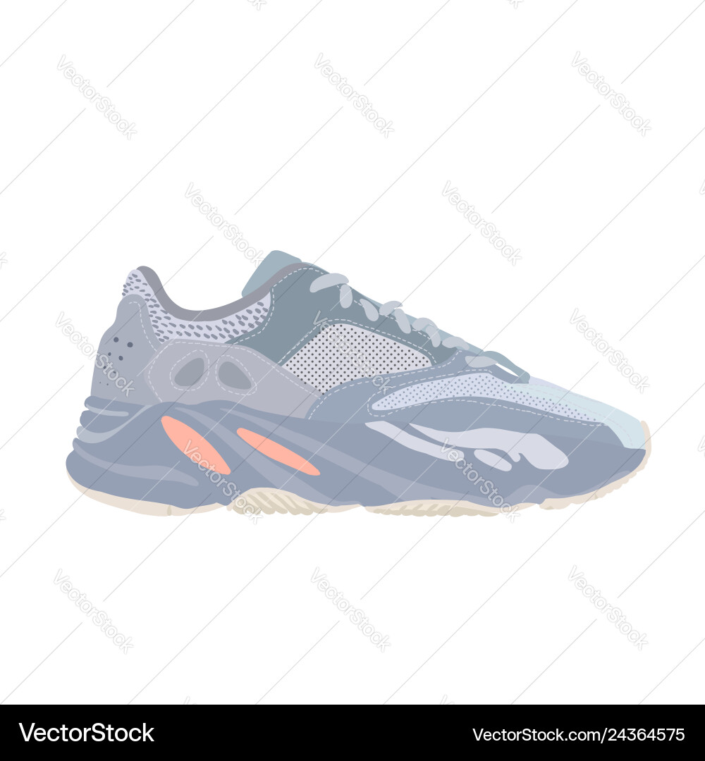 Adidas Yeezy Boost 700 Inertia Sneaker Royalty Free Vector
