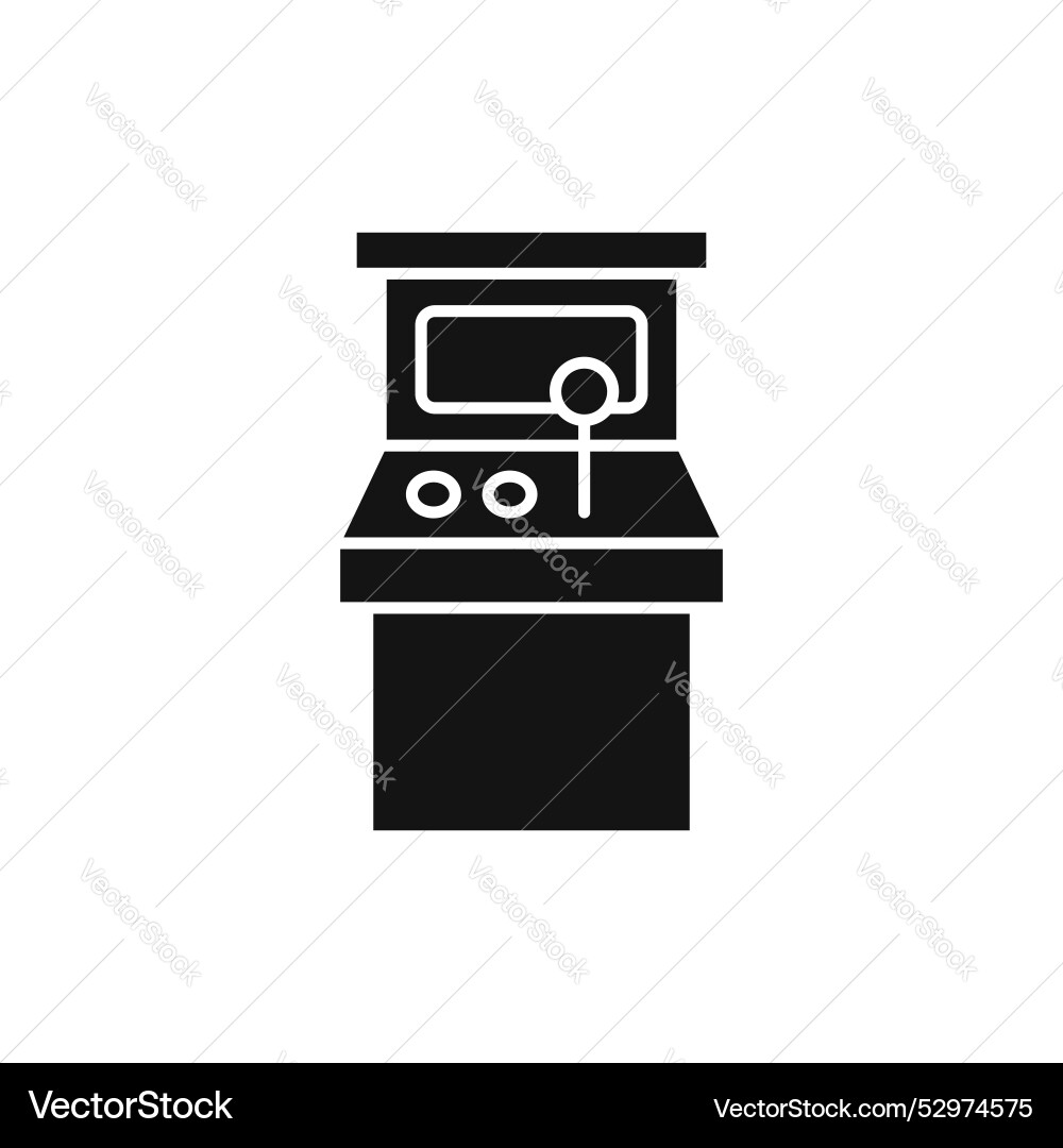 Arcade game machine icon symbol on white Vector Image