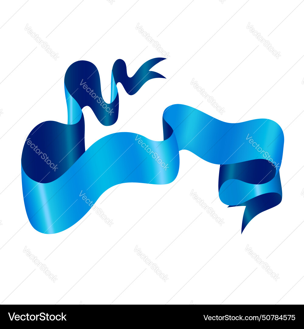 Blue banner ribbon Royalty Free Vector Image - VectorStock