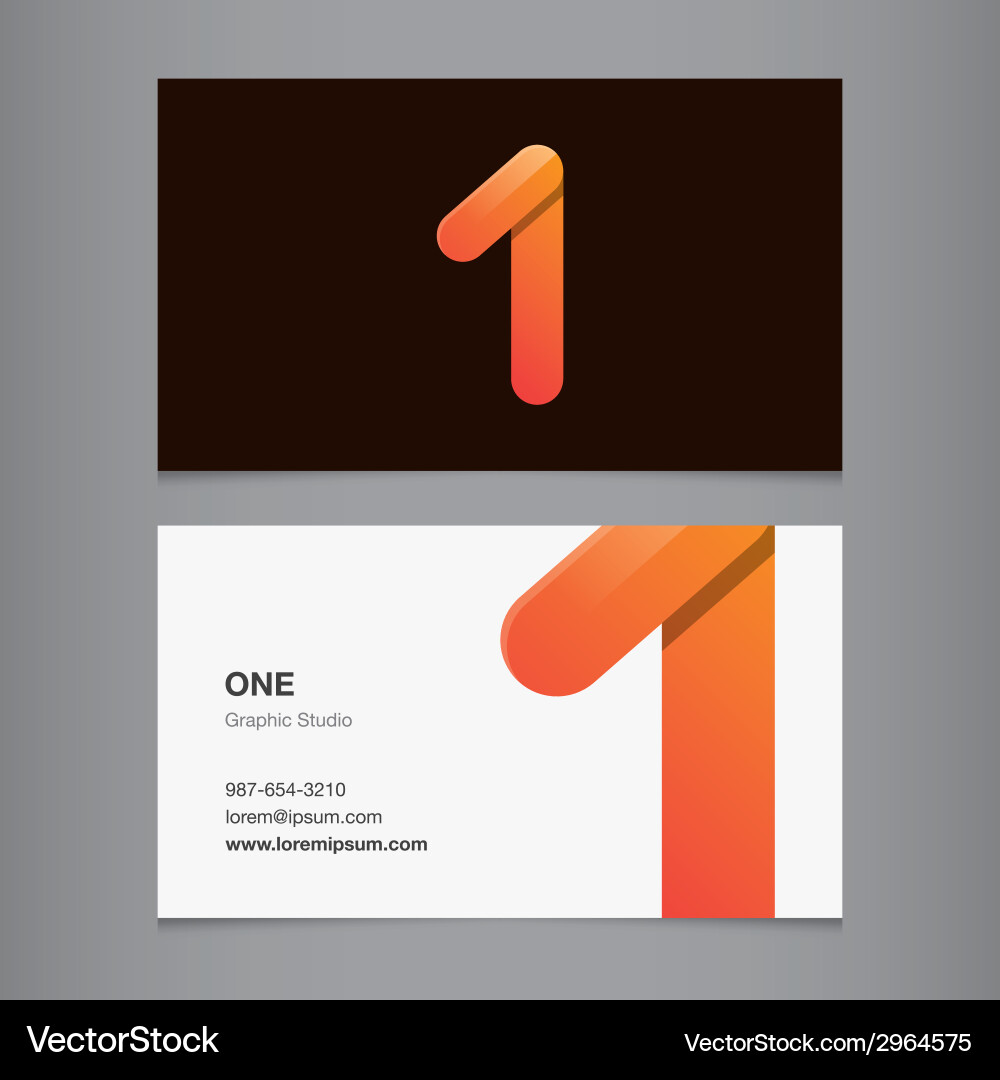 Business card number 1 Royalty Free Vector Image