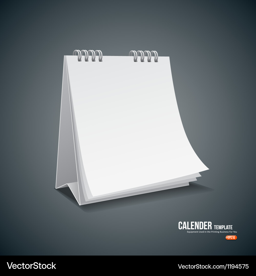 Calender template design background Royalty Free Vector