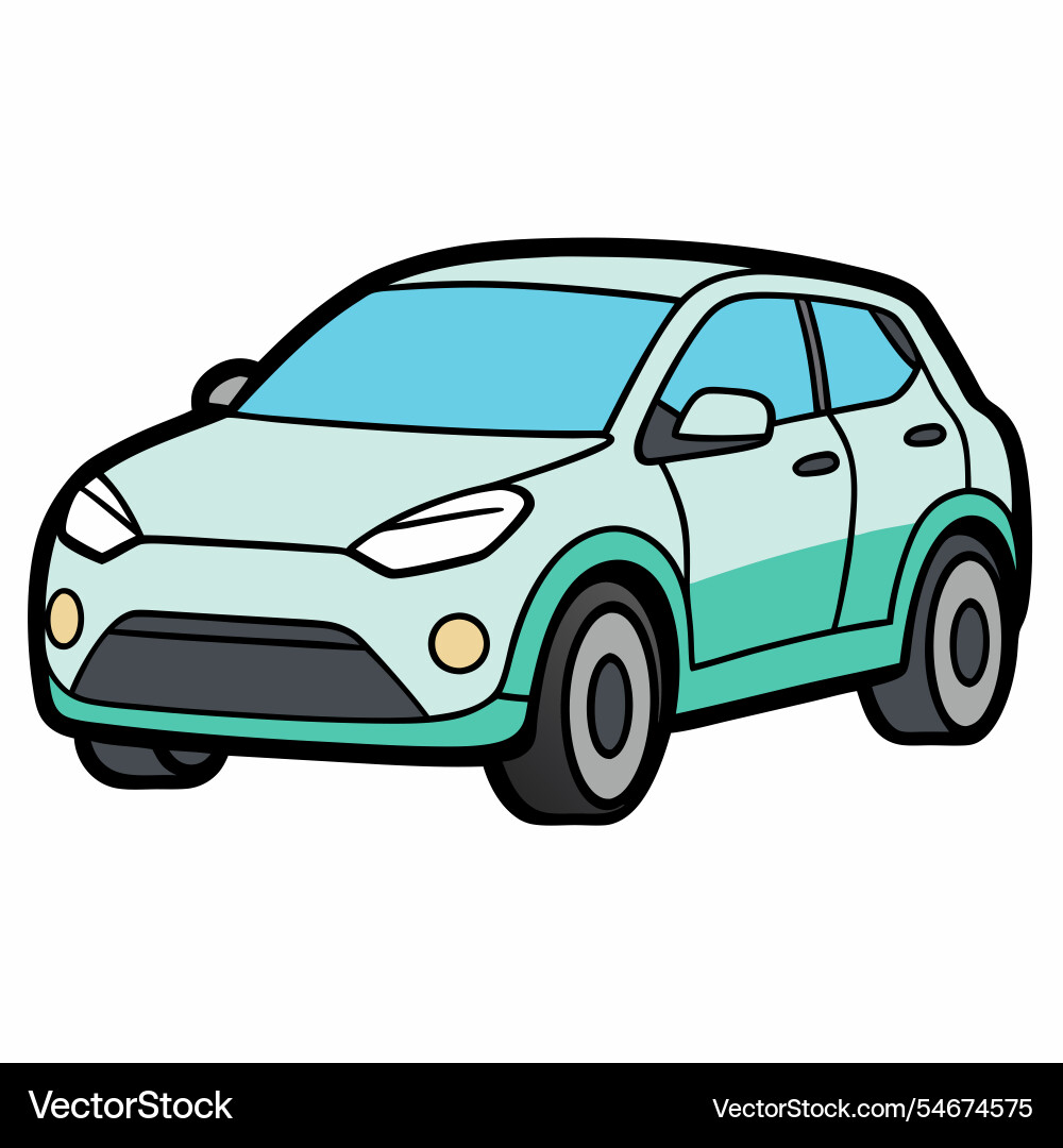 Kia car flat design Royalty Free Vector Image - VectorStock