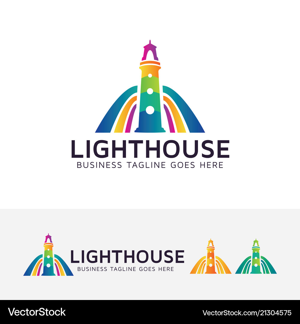 Lighthouse Logo Template - Nautical Style Vector Image