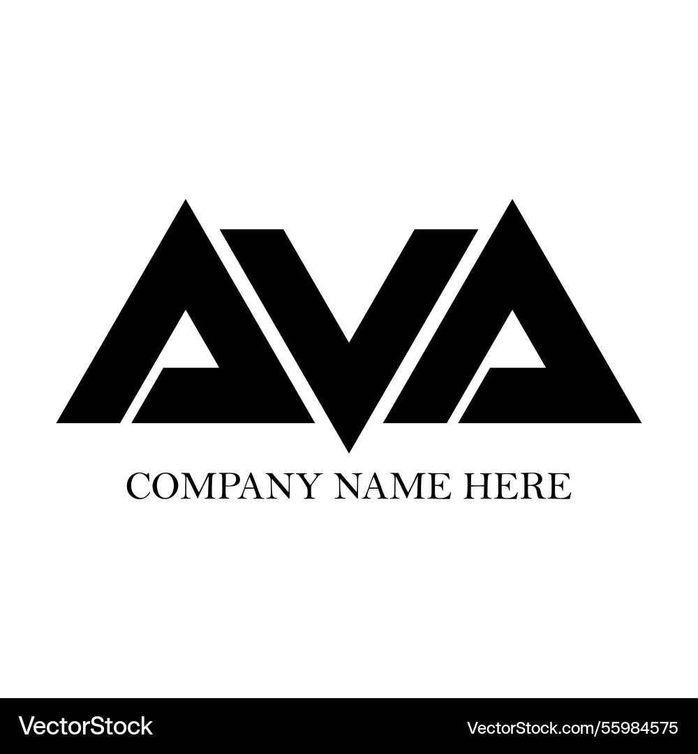 Modern ava logo design for professional branding Vector Image
