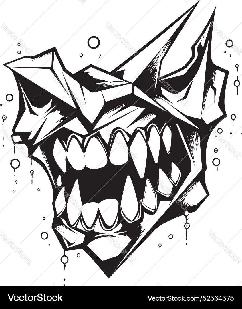 Monstrous maws sinister jaw design eerie jaws Vector Image