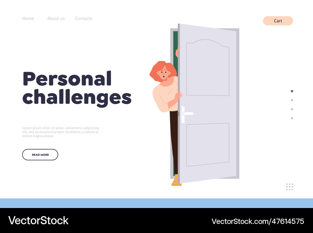 Personal challenges concept for landing page Vector Image