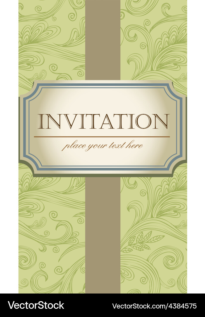 Vorlage Rahmen Design für Einladung Lizenzfreier Vektor