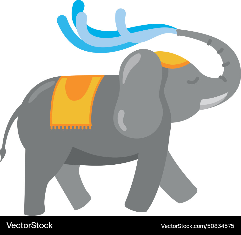 Thingyan festival traditional elephant Royalty Free Vector
