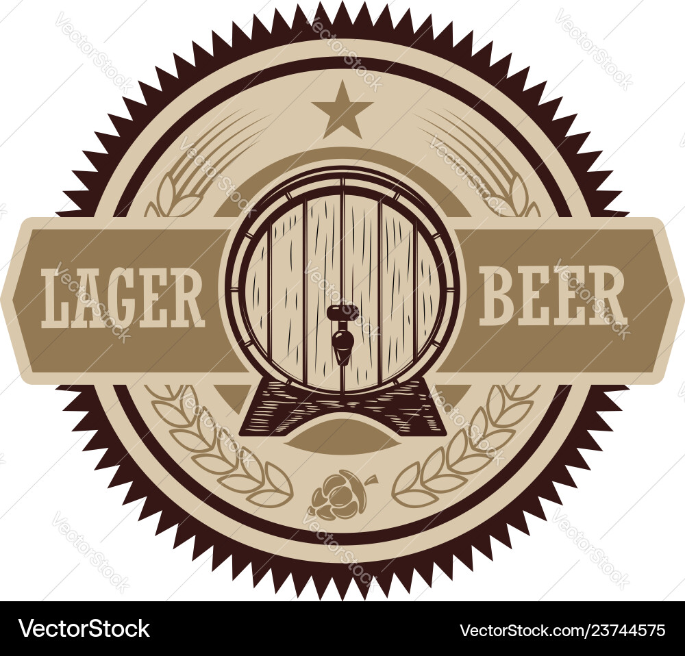 Vintage beer label design elements for logo Vector Image