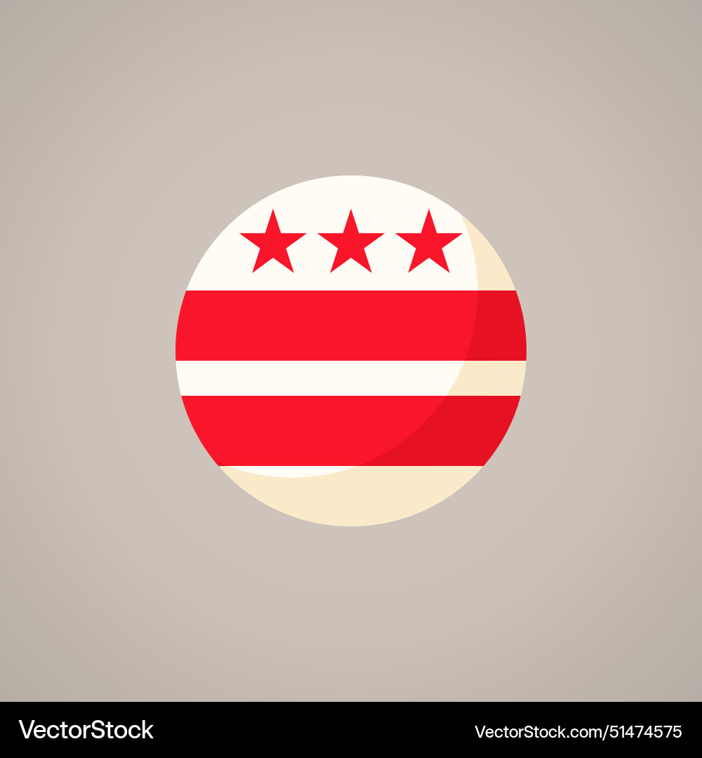 Washington dc - circular flag Royalty Free Vector Image