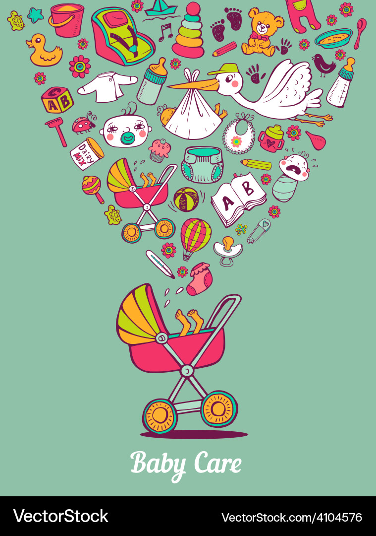 Baby care Royalty Free Vector Image - VectorStock