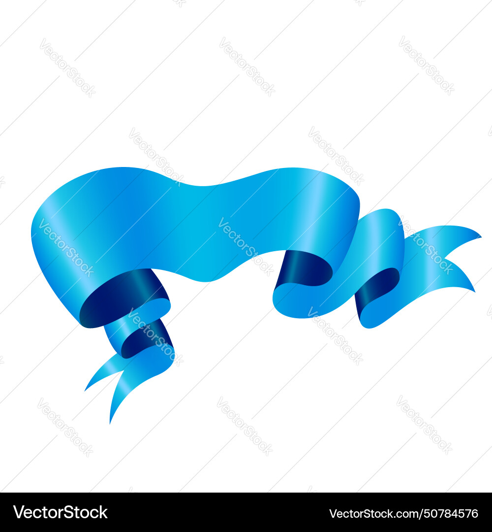 Blue banner ribbon Royalty Free Vector Image - VectorStock