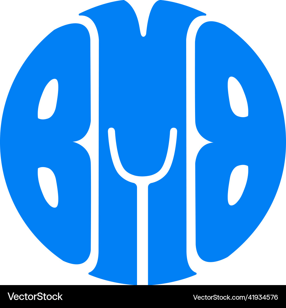 Bmb company blue monogram typography logo Vector Image