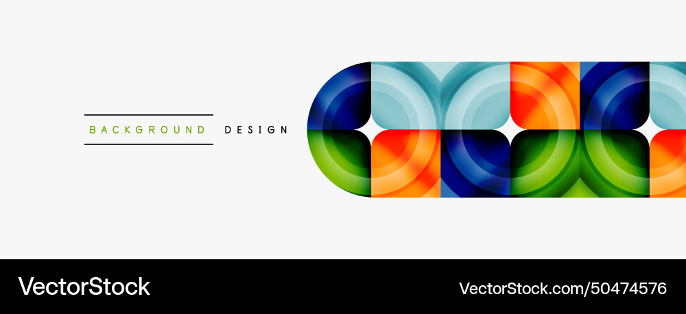 Circle abstract background wallpaper banner Vector Image