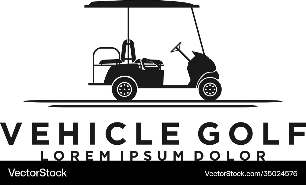 Golf car logo design vehicle Royalty Free Vector Image