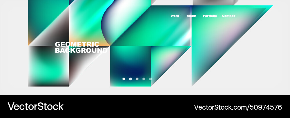 Minimal geometric web site page template design Vector Image