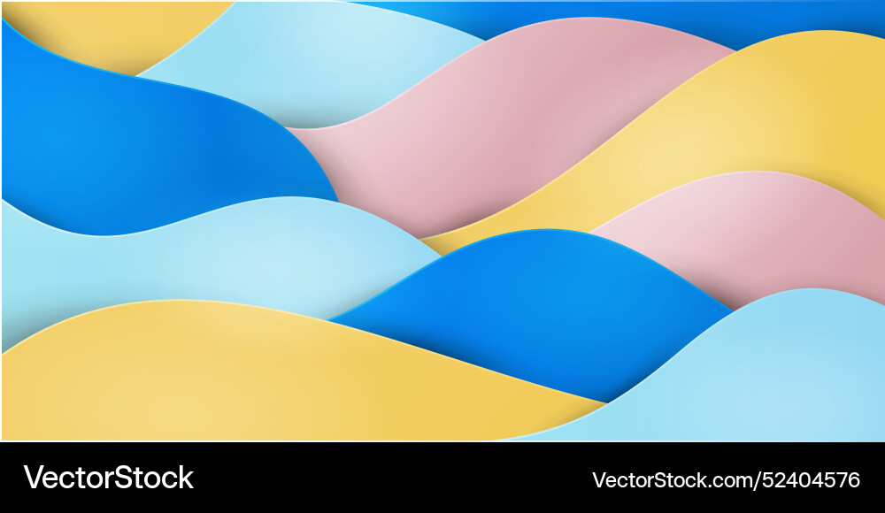 Paper style wavy background Royalty Free Vector Image