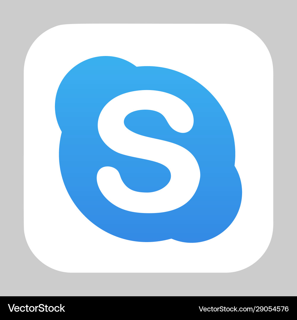 Skype logo icon Royalty Free Vector Image - VectorStock