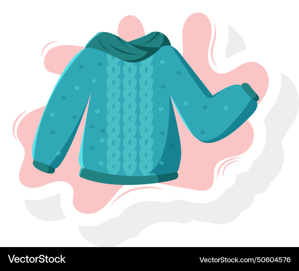 Sweater sticker with vary on the neck Royalty Free Vector