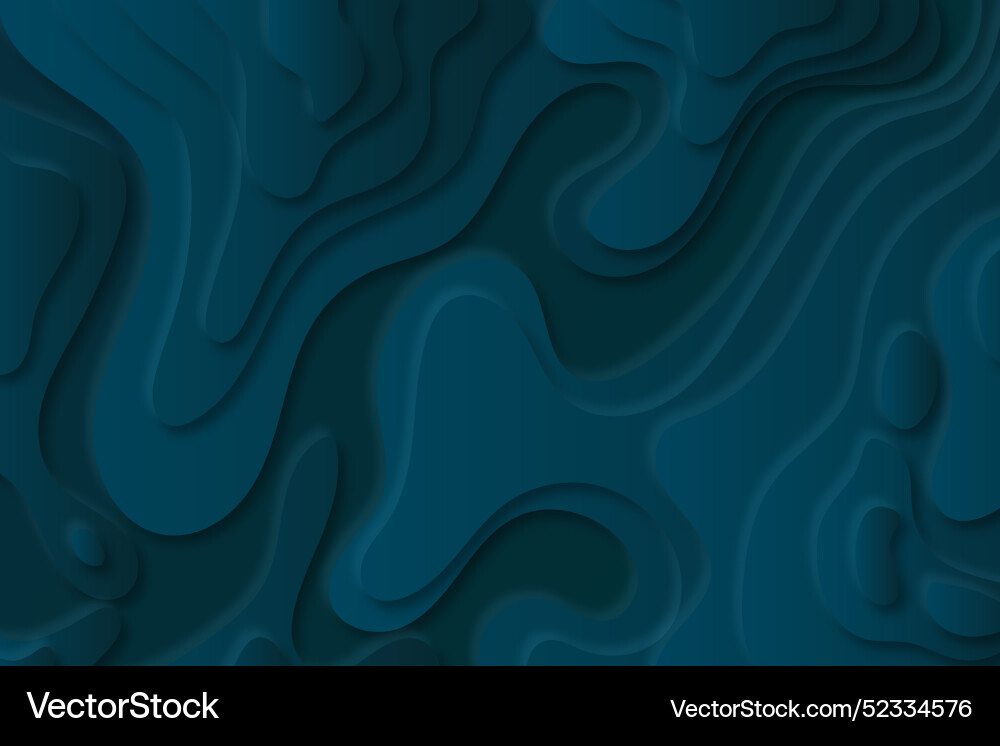 Topographic map background with blue layers Vector Image