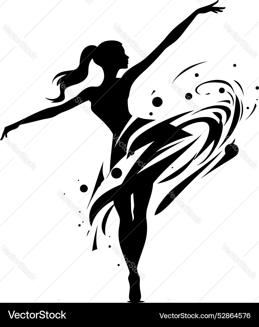 Whirling wonder soul dancer logo ephemeral Vector Image