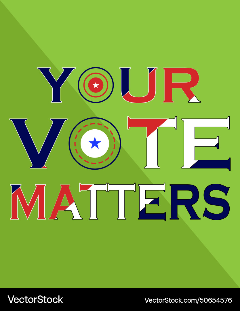 Your vote matters typography t-shirt design Vector Image