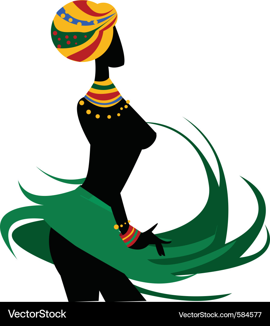African girl Royalty Free Vector Image - VectorStock