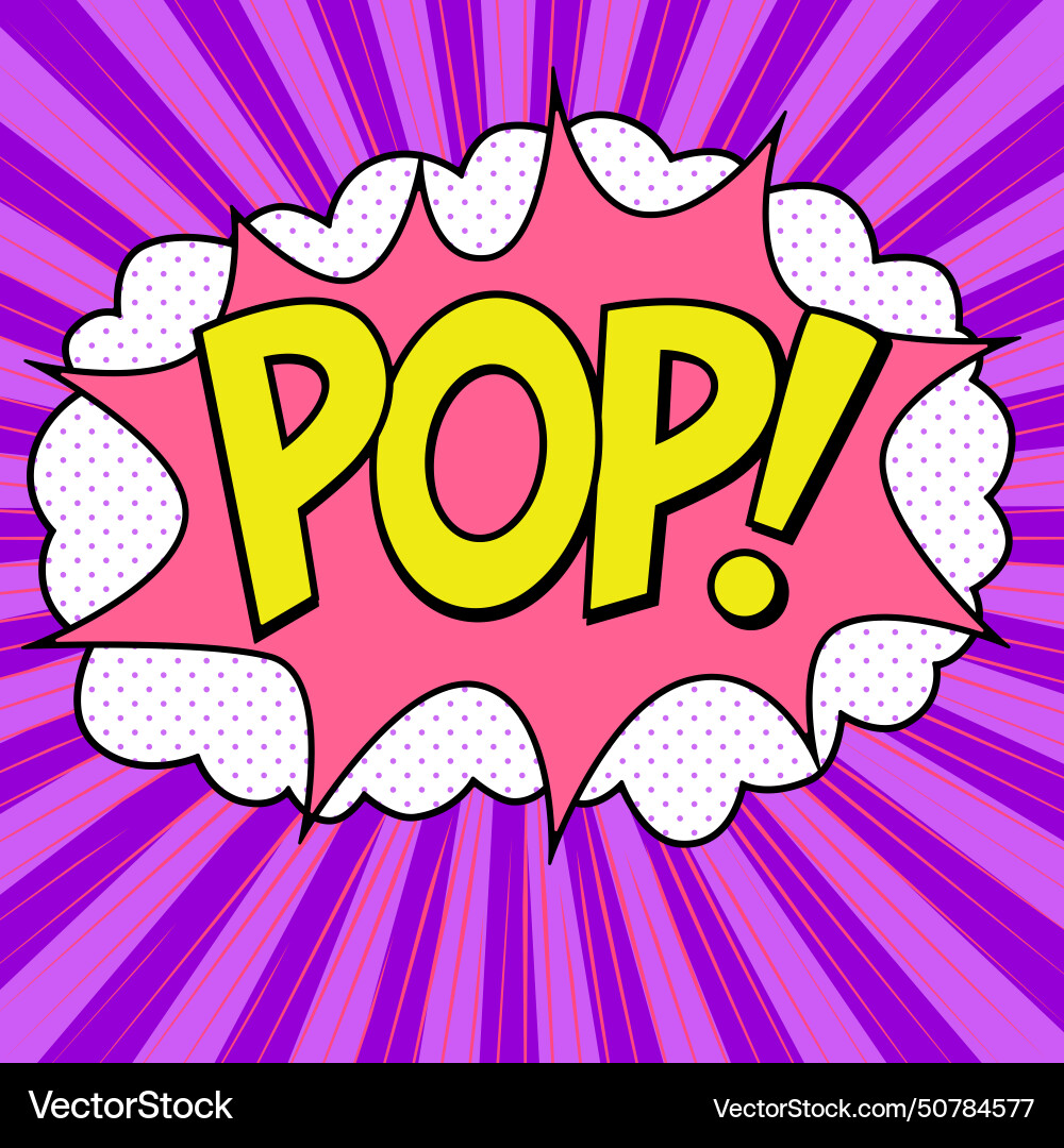 Bright dynamic cartoon in retro pop Royalty Free Vector