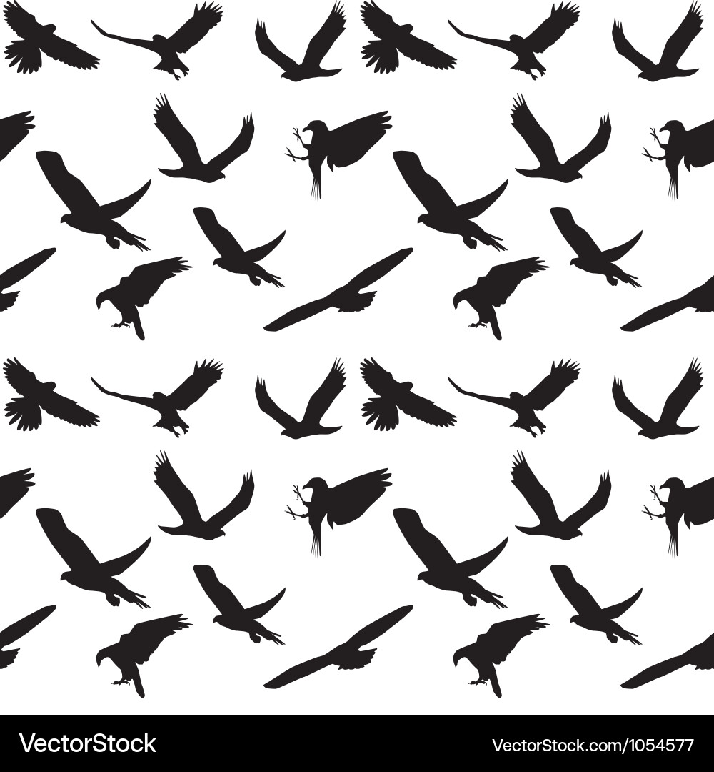 Eagle symbol set seamless pattern eps 10 Vector Image