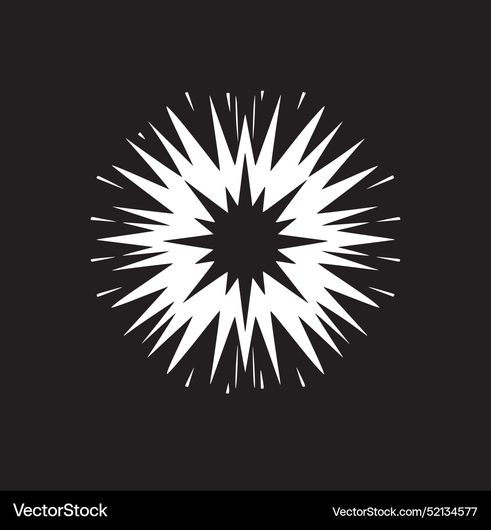 Explosion - minimalist and flat logo Royalty Free Vector