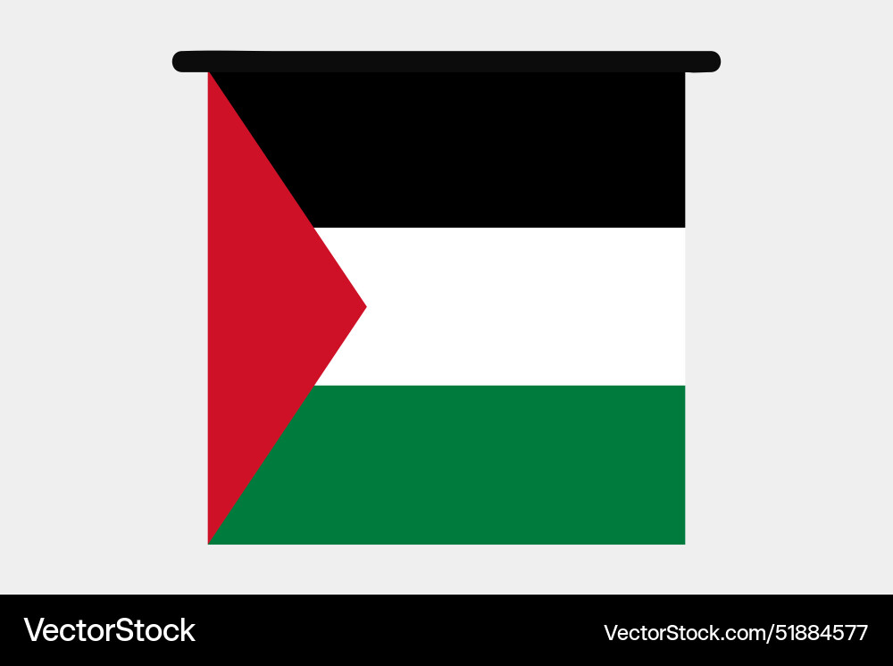 Flag of palestine Royalty Free Vector Image - VectorStock