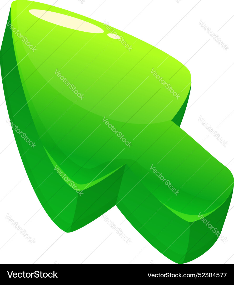 Green arrow pointing up representing growth – Royalty-Free Vector ...