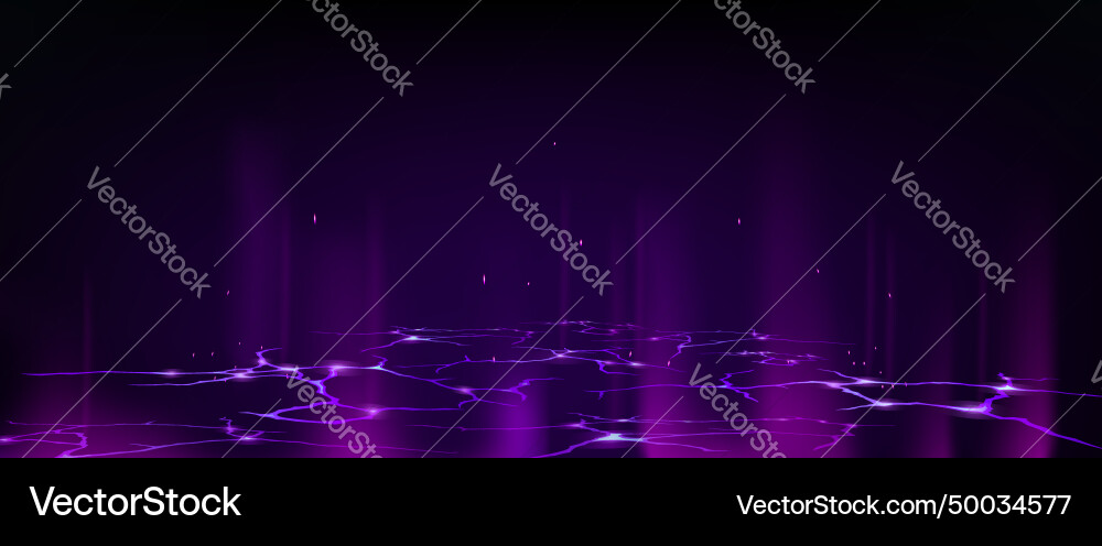 Ground surface with abstract light cracks Vector Image