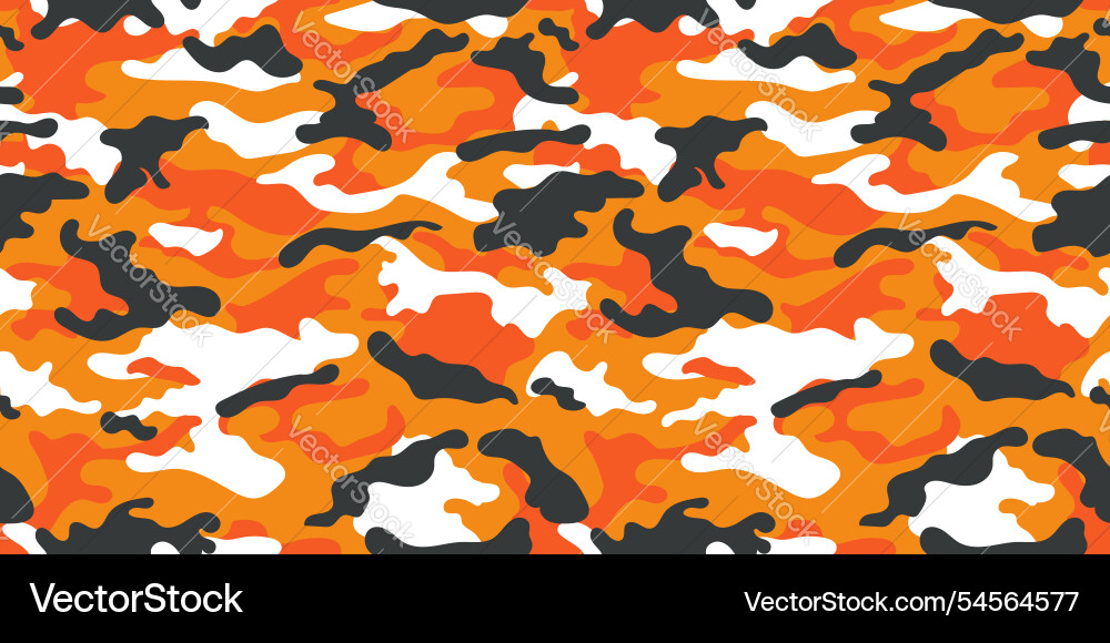 Orange camouflage military pattern Royalty Free Vector Image
