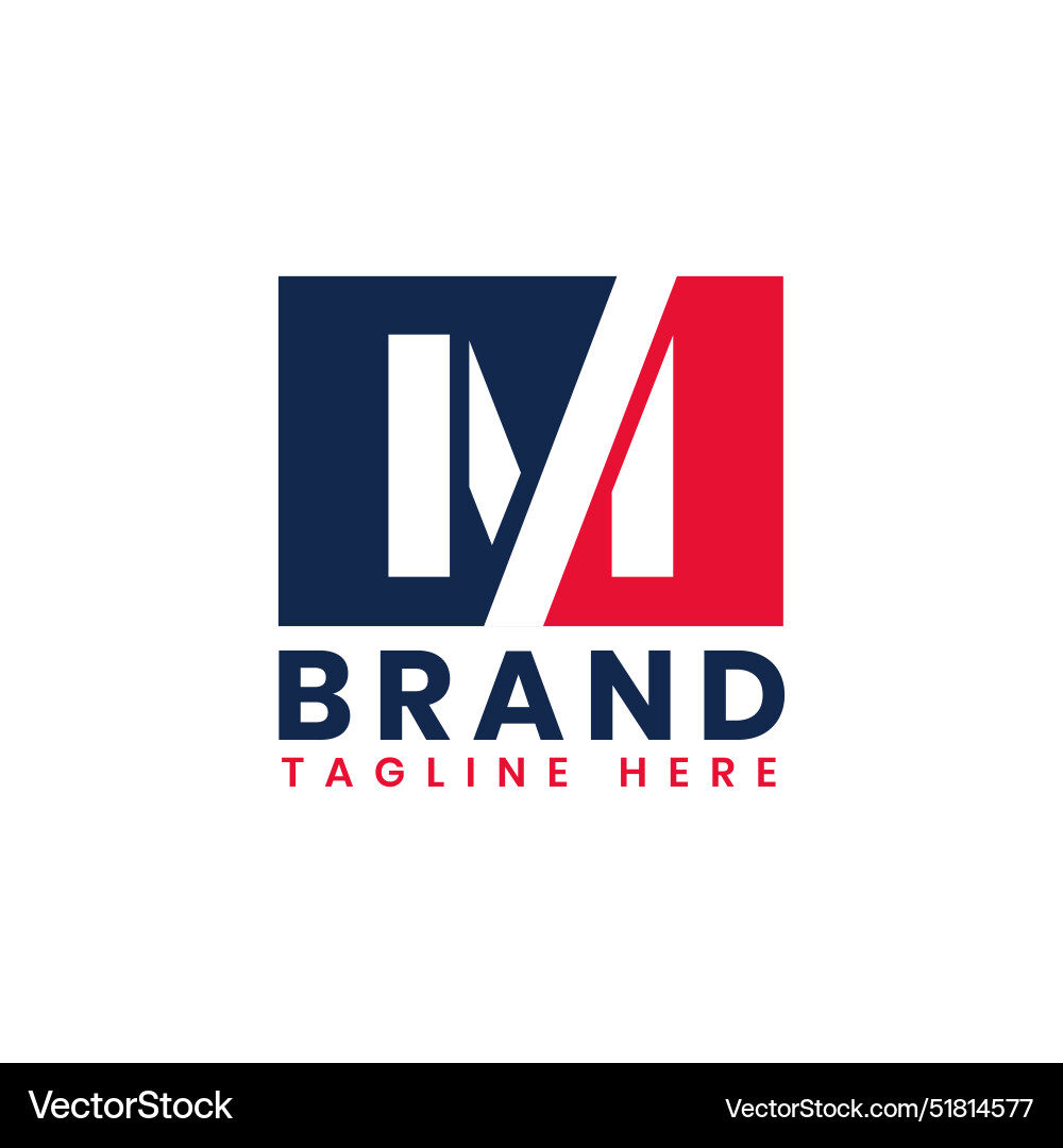 Patriotic m logo design alphabet american Vector Image