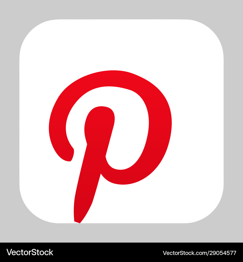 Pinterest Pictogram Vector Png Pinterest. Pinterest Logo. 3d Vector.