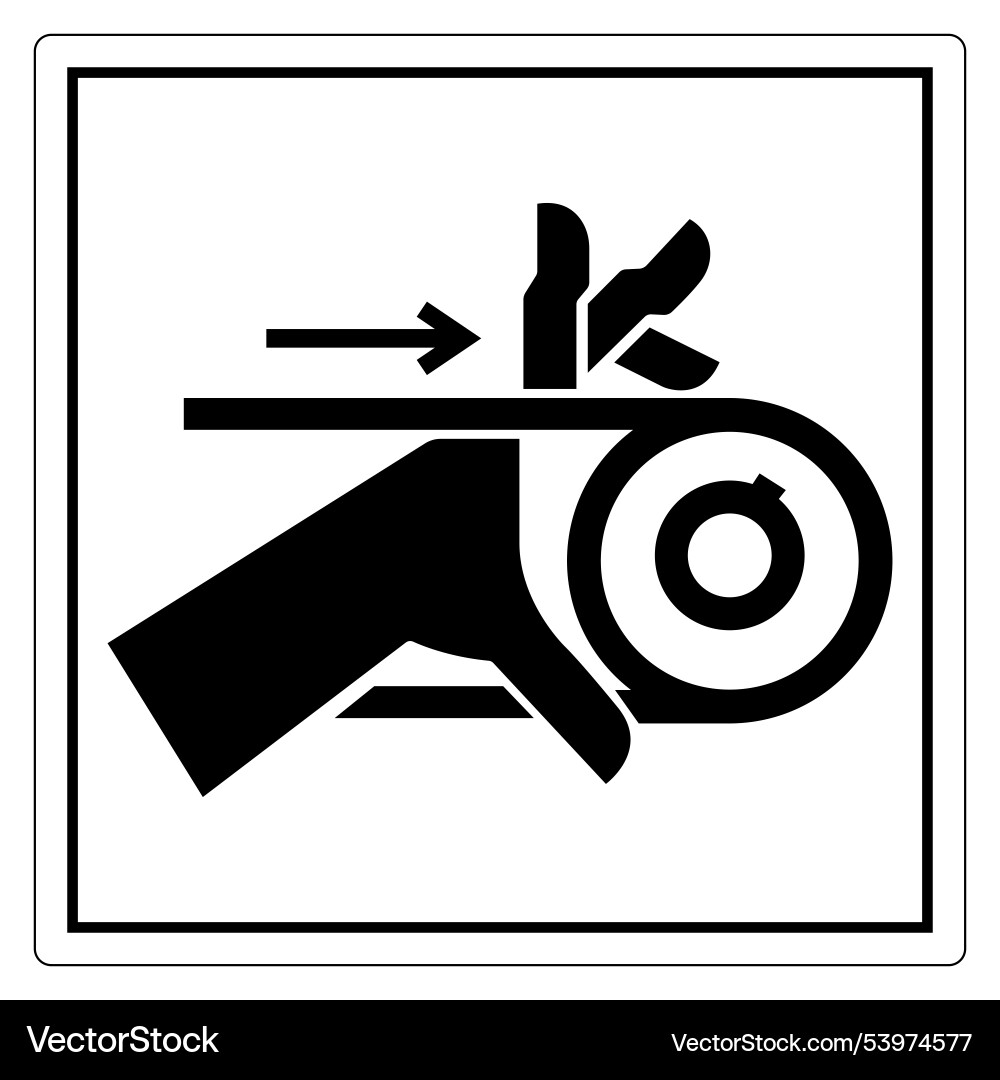 Safety sign for cutting hazard awareness Vector Image