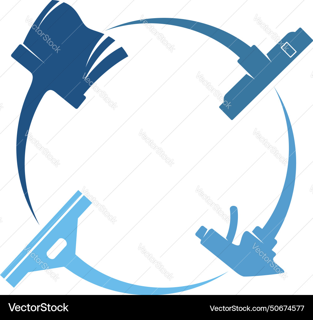 Tool for cleaning company symbol Royalty Free Vector Image