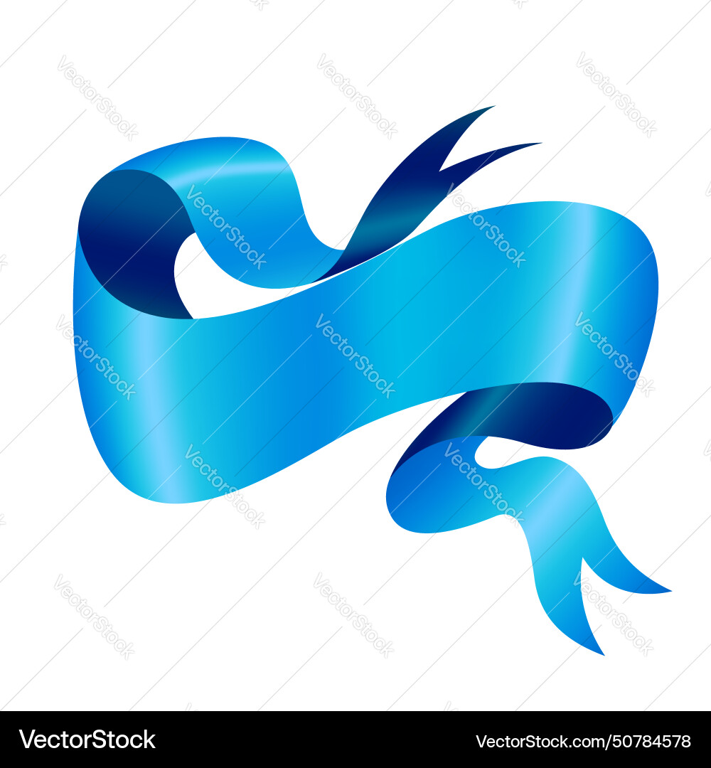 Blue banner ribbon Royalty Free Vector Image - VectorStock