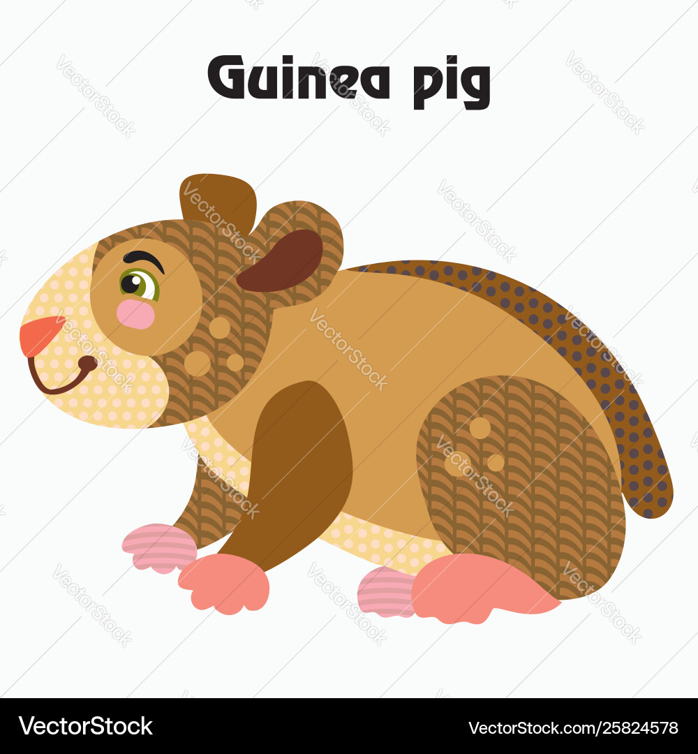 Cartoon guinea pig Royalty Free Vector Image - VectorStock