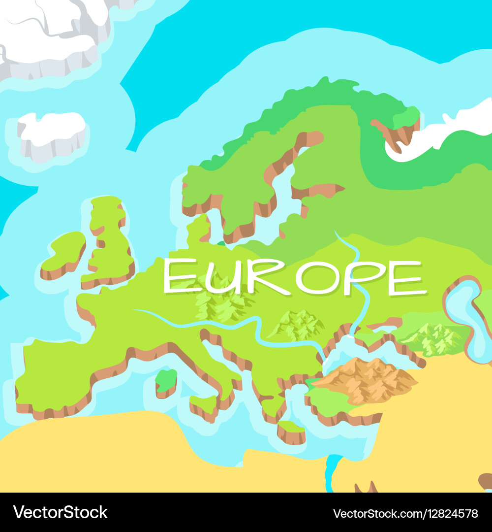 Europe Relief Map Royalty Free Vector Image - VectorStock