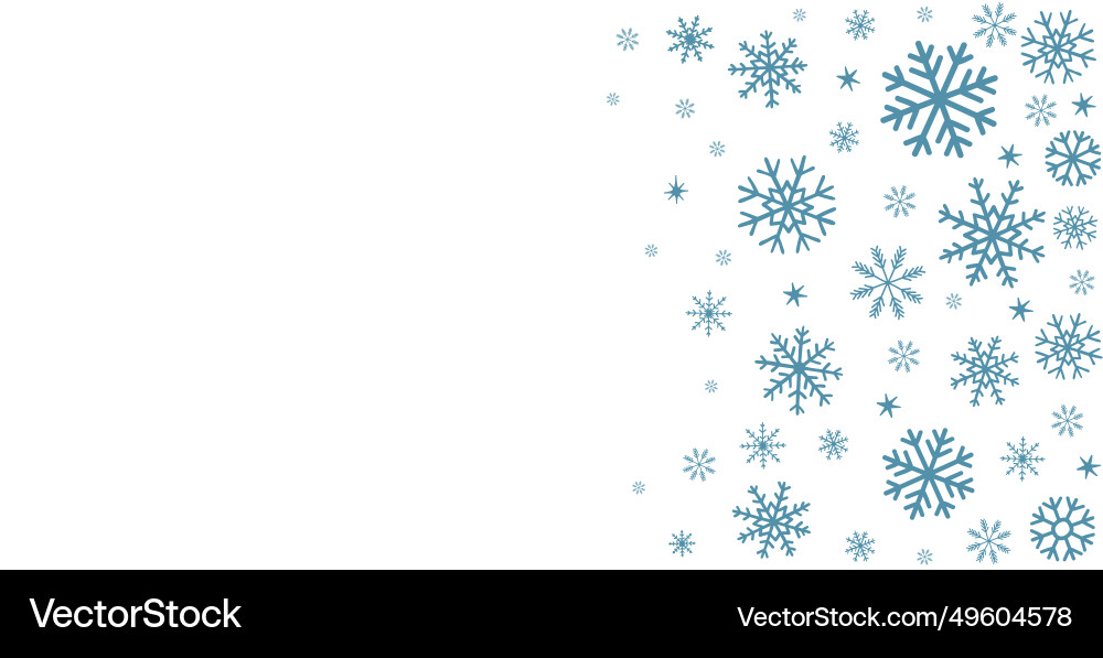 Hand drawn winter card background with snowflakes Vector Image