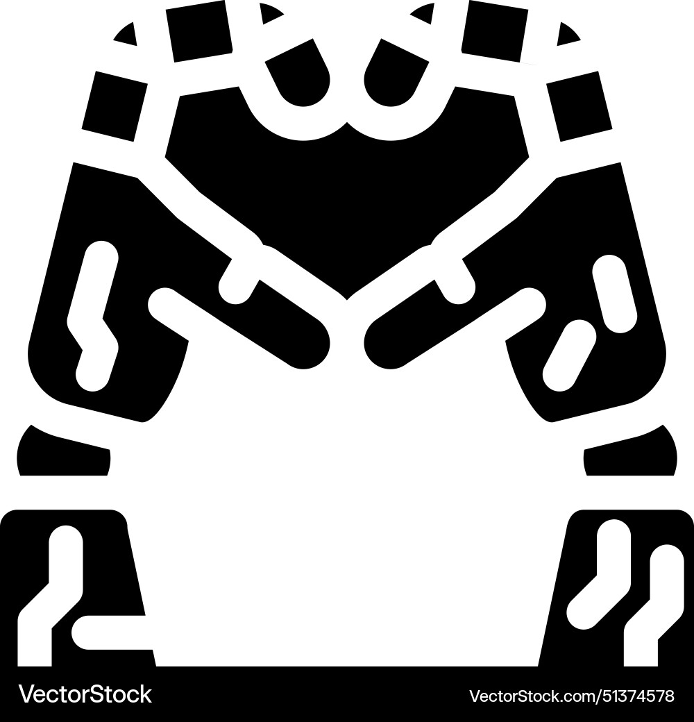 Love robot hand gesture glyph icon Royalty Free Vector Image Love robot hand gesture glyph icon Royalty Free Vector Image