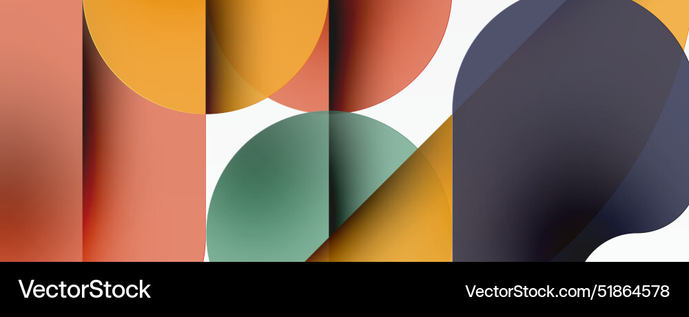 Minimal round shapes geometric abstract background